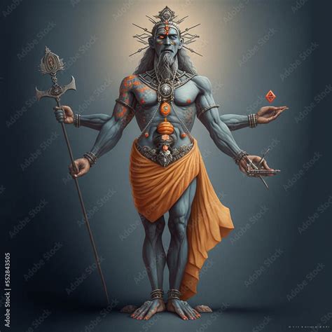 Lord Shiva Gott der Zerstörung mit Tribuvhan in epischer Pose für T