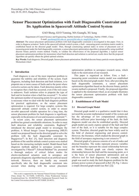 pdf sensor placement optimization with fault diagnosable constraint and its application in