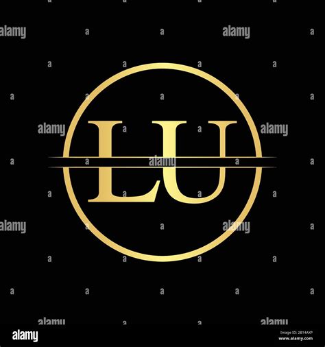LU letra inicial diseño del logo plantilla vectorial Resumen Carta LU