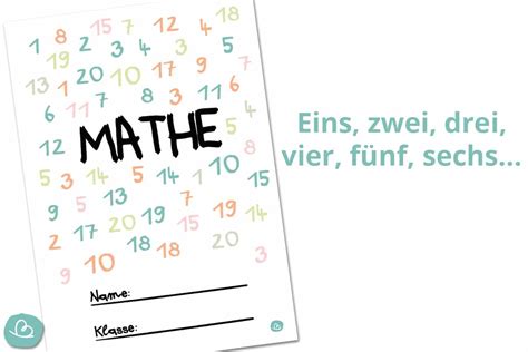 8 Deckblätter für Mathe zum Ausdrucken Wunderbunt de