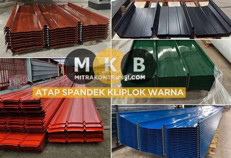 Harga Atap Spandek Kliplok Juni Jual Atap Per Lembar