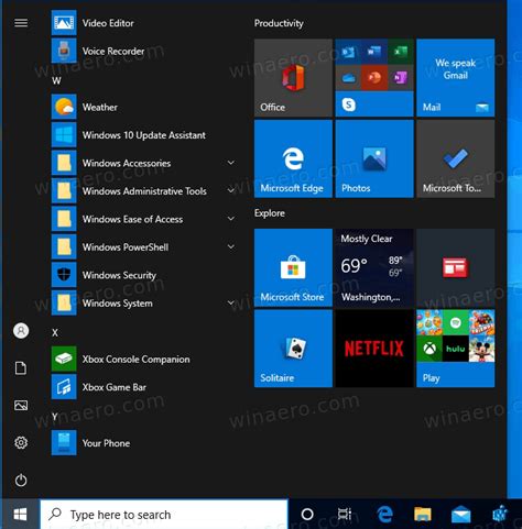 Windows New Start Menu Icons