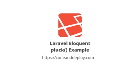 laravel eloquent pluck example