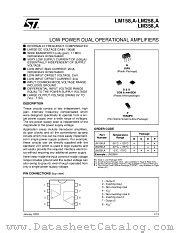 Lm P Datasheet Pdf Low Power Dual Bipolar Op Amps St Microelectronics