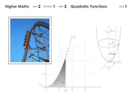 higher maths 2 1 2 quadratic functions