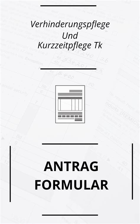 Verhinderungspflege Und Kurzzeitpflege Tk Formular Antrag PDF 2024