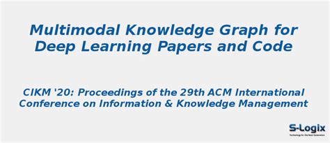 multimodal knowledge graph for deep learning papers and code s logix