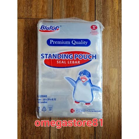 Jual Plastik Standing Pouch Stp Blutop Seal Lebar 20x29 Cm Bening