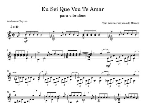 Eu Sei Que Vou Te Amar Arr Anderson Clayton By Tom Jobim E Vinicius