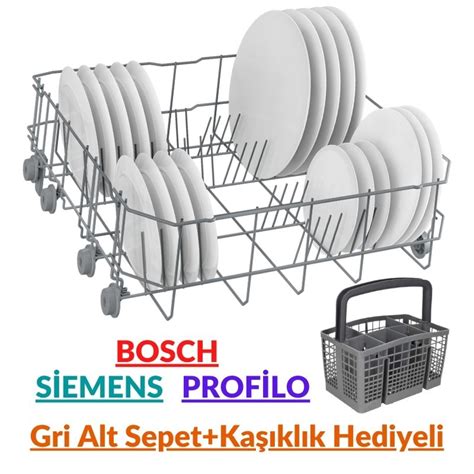 Bosch Siemens Profilo Bulaşık Makinesi Alt Sepeti Gri Alt Sepet