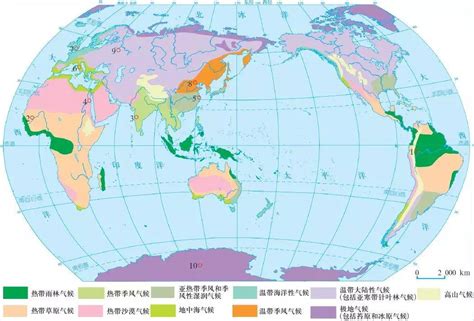 很全很清晰很赞图解各大洲气候类型地形分布 地区