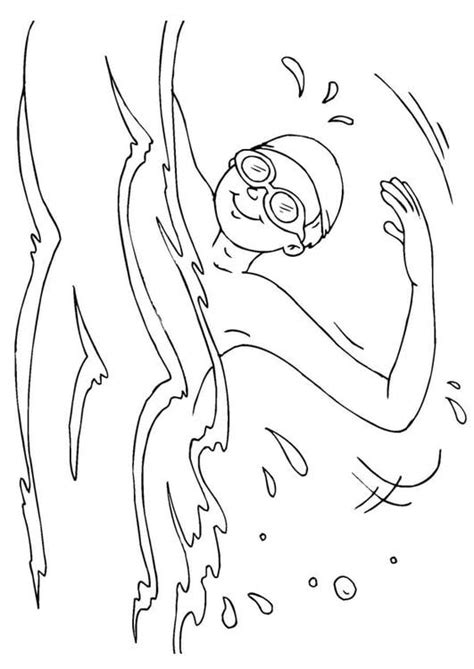 Dibujo De Nadar Para Colorear Img 26070