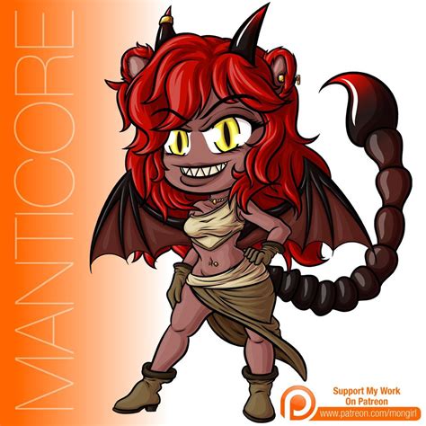 Manticore Xexus On Patreon Manticore Monster Girl Goat Horns