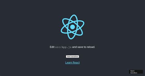 create react app handsfree forked codesandbox