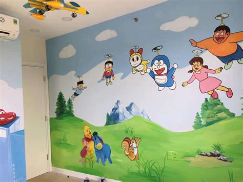 77 Vẽ Hình Lên Tường đẹp Nhất Trường TIểu Học Tiên Phương Chương