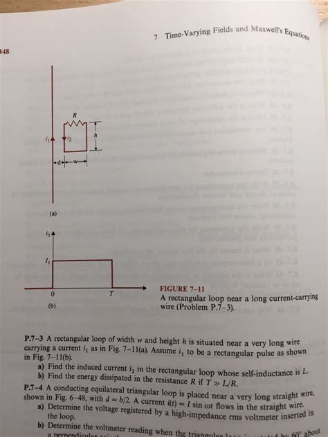 solved a rectangular loop of width w and height h is
