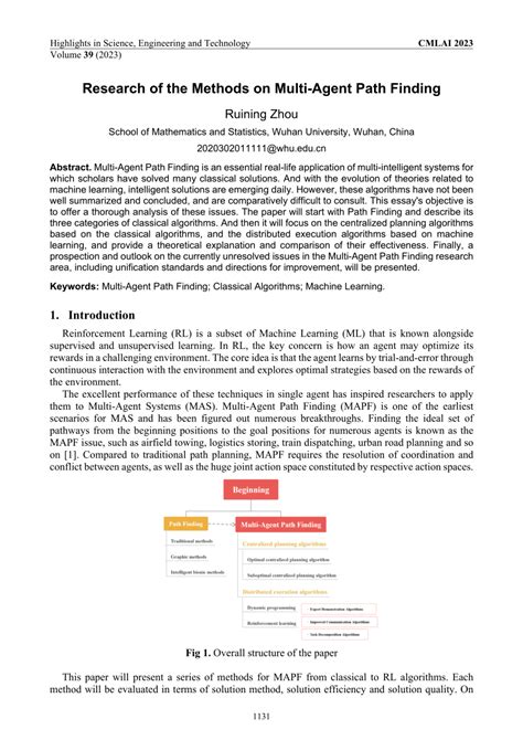 pdf research of the methods on multi agent path finding