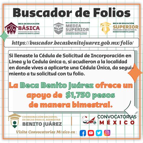 Buscador de folios de la Beca Benito Juárez 2023 diciembre 2024