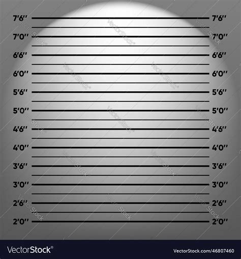Police Lineup Mugshot Background Shot Up Photo Vector Image