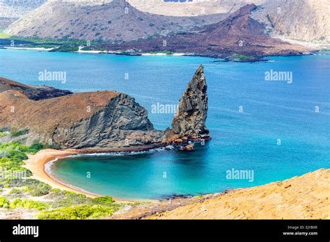 View Of Pinnacle Rock On Bartolome Island In The Galapagos Island In