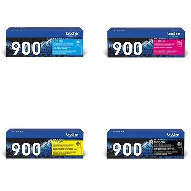Brother TN 900 Toner Cartridge Value Pack CMYK 6 000 Pages