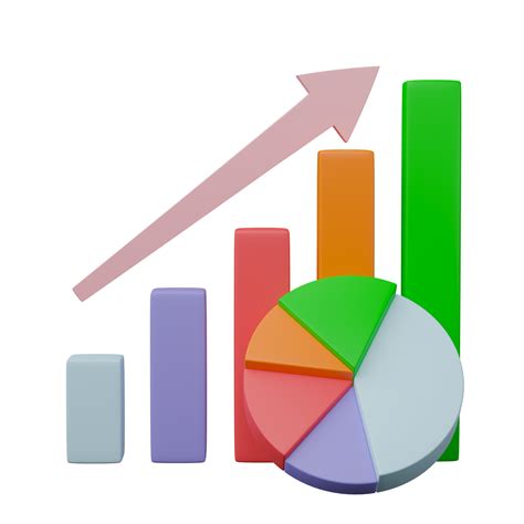 3D Render Business Infographic With Stock Diagrams And Statistic Bars