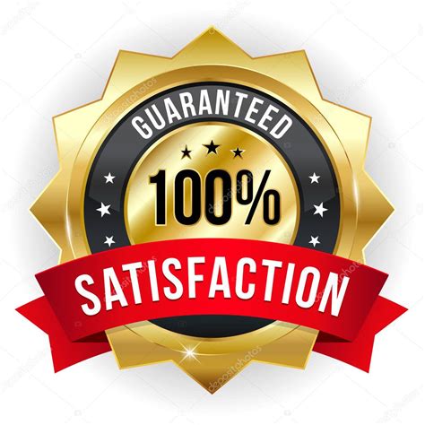 Hundred Percent Satisfaction Badge Stock Illustration By