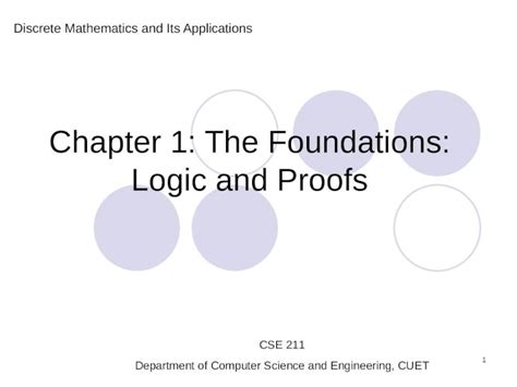ppt chapter 1 the foundations logic and proofs discrete mathematics and its applications cse