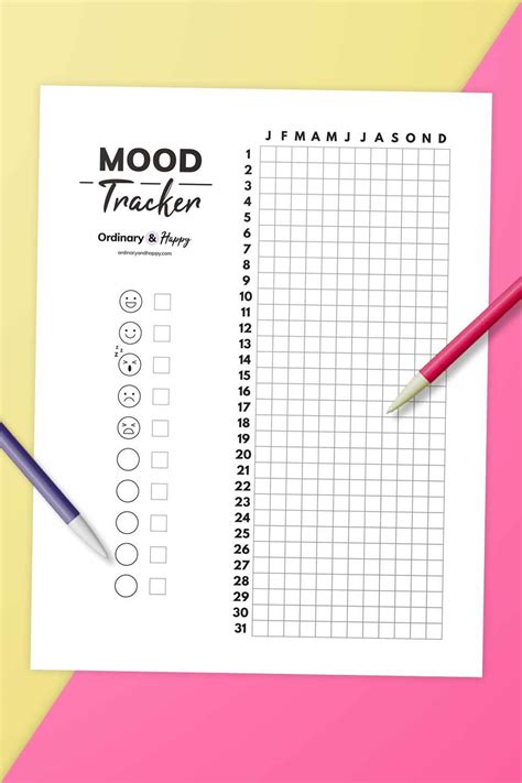 Free Mood Tracker Printable Template