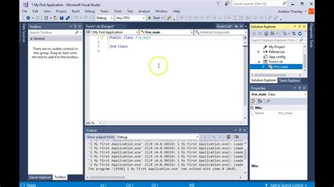 Vb Net Creating A Windows Form Application Youtube