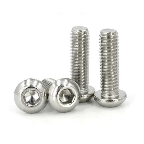 Fasteners Allen Screws Stainless Steel Iso Hexagon Socket Button