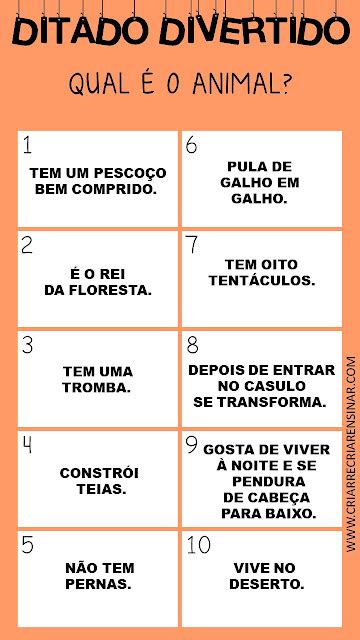 Atividade Remota Ditado Divertido Criar Recriar Ensinar
