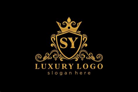 Plantilla De Logotipo De Lujo Real De Letra Sy Inicial En Arte
