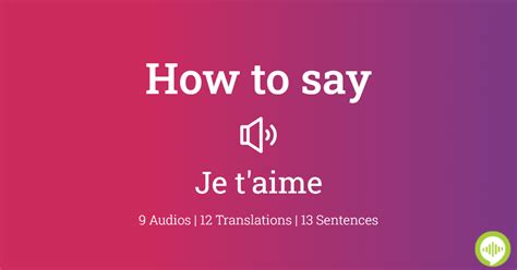 How To Pronounce Je T Aime In French HowToPronounce