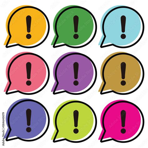 Vector Set Of Danger Signs Warning Signs Attention Signs Exclamation