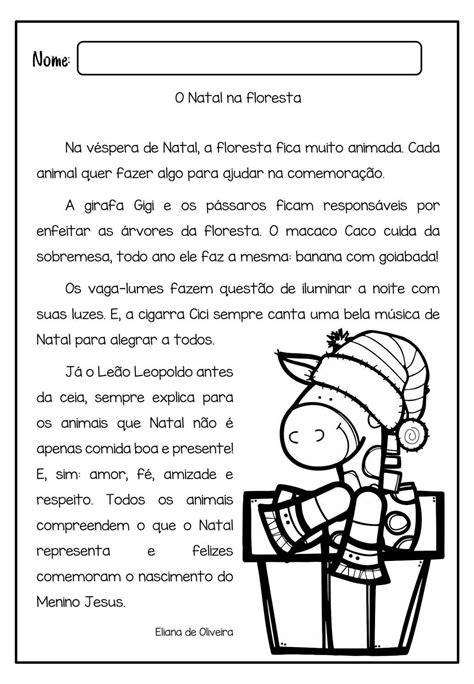 Interpretação de Texto Natal by Atividades da Sabrina Issuu