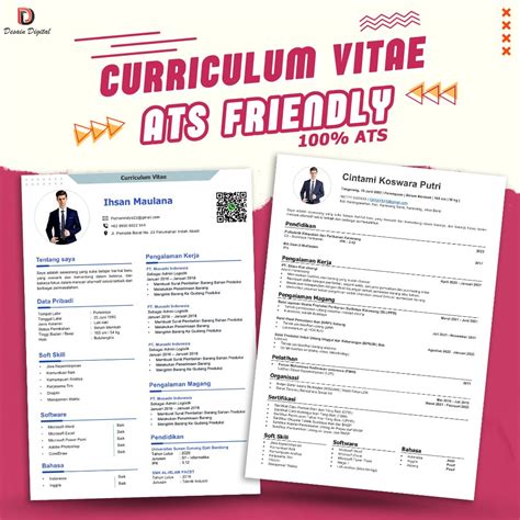 Jual Jasa Pembuatan CV ATS Friendly Dan Surat Lamaran Kerja