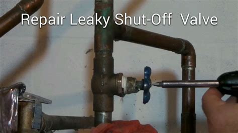 Repair Leaky Shut Off Valve Howto DIY Fix It Please Read Safety Tips