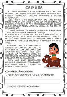 Educação infantil facil Lendas do Folclore e interpretação Education