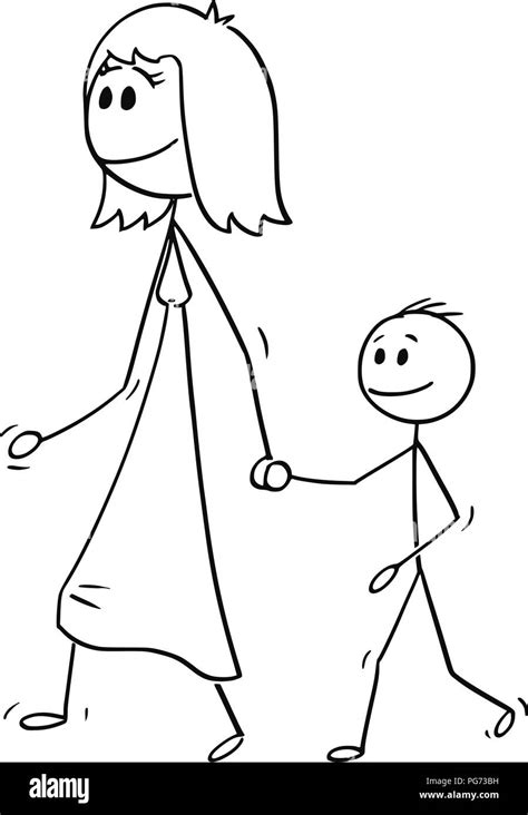 Cartoon Mother Holding Son Hi Res Stock Photography And Images Alamy