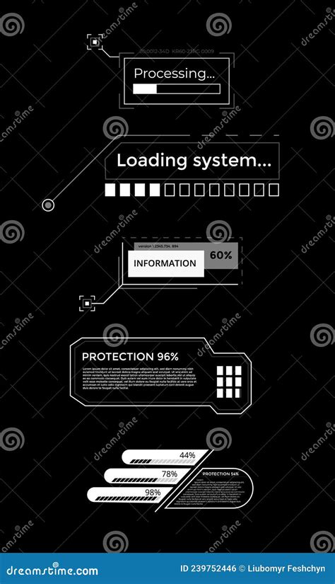 Callouts Titles Banner Futuristic Digital Line Text Frame Boxes And