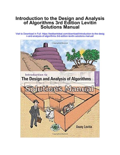 introduction to the design and analysis of algorithms 3rd edition levitin solutions manual by