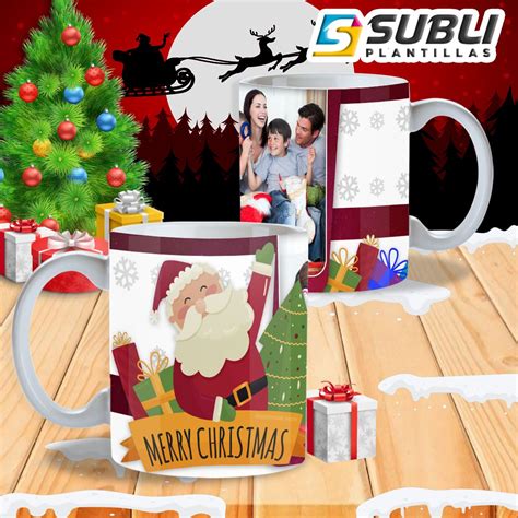 Navidad Plantilla 12 Mugs Tableware Christmas Mugs Template Trapper