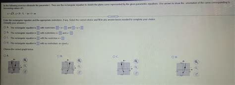 solved in the following exercise eliminate the parametert