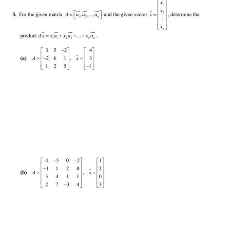solved 3 for the given matrix a 2 0 and the given