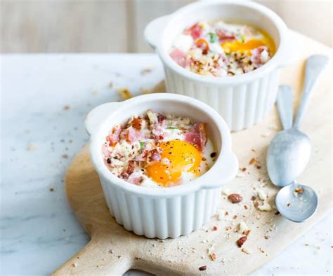 Œufs cocotte à l estragon bacon et noisettes Cookidoo das