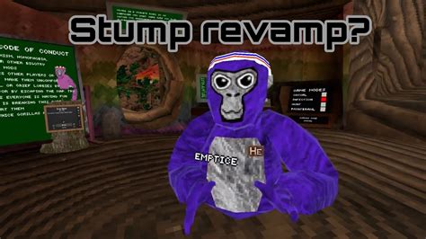 New Gorilla Tag Update Stump Revamp Youtube