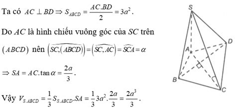 Cho hình chóp SABCD có đáy ABCD là tứ giác lồi AC 2a BD 3a AC