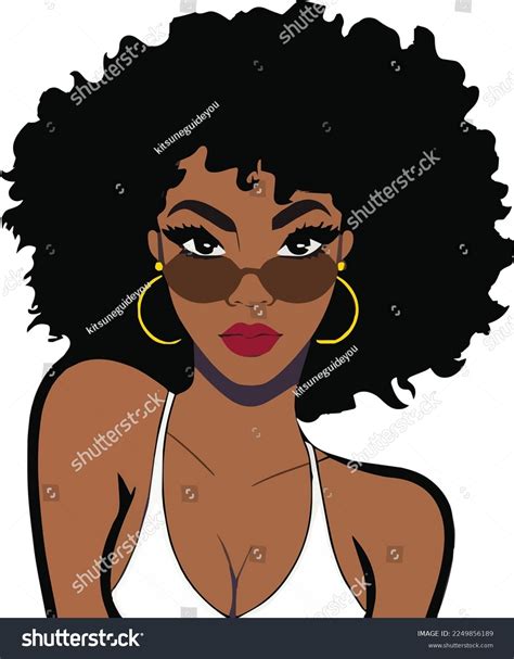 Vector Illustration Cartoon Black African Woman Stock Vector Royalty