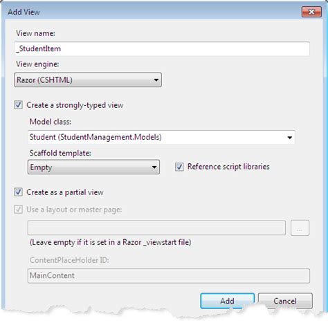 asp mvc special views partial view and layout codeproject